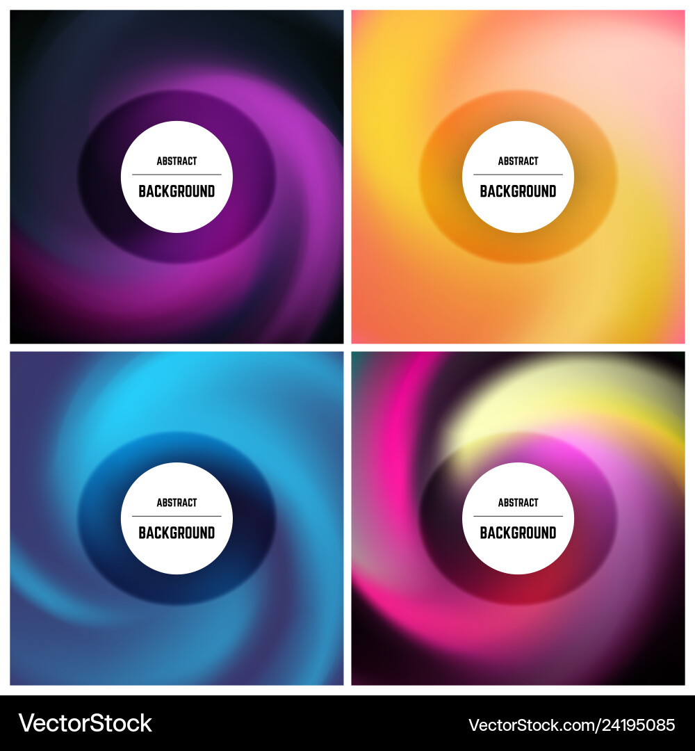 Four colorful background with swirl effect Vector Image