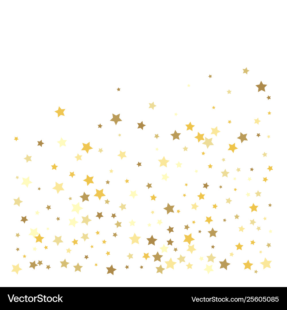 Gold stars confetti celebration Royalty Free Vector Image