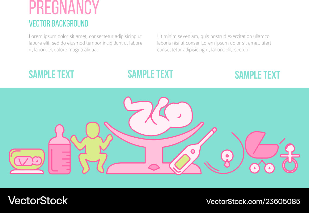 Modern line style design card or poster template Vector Image