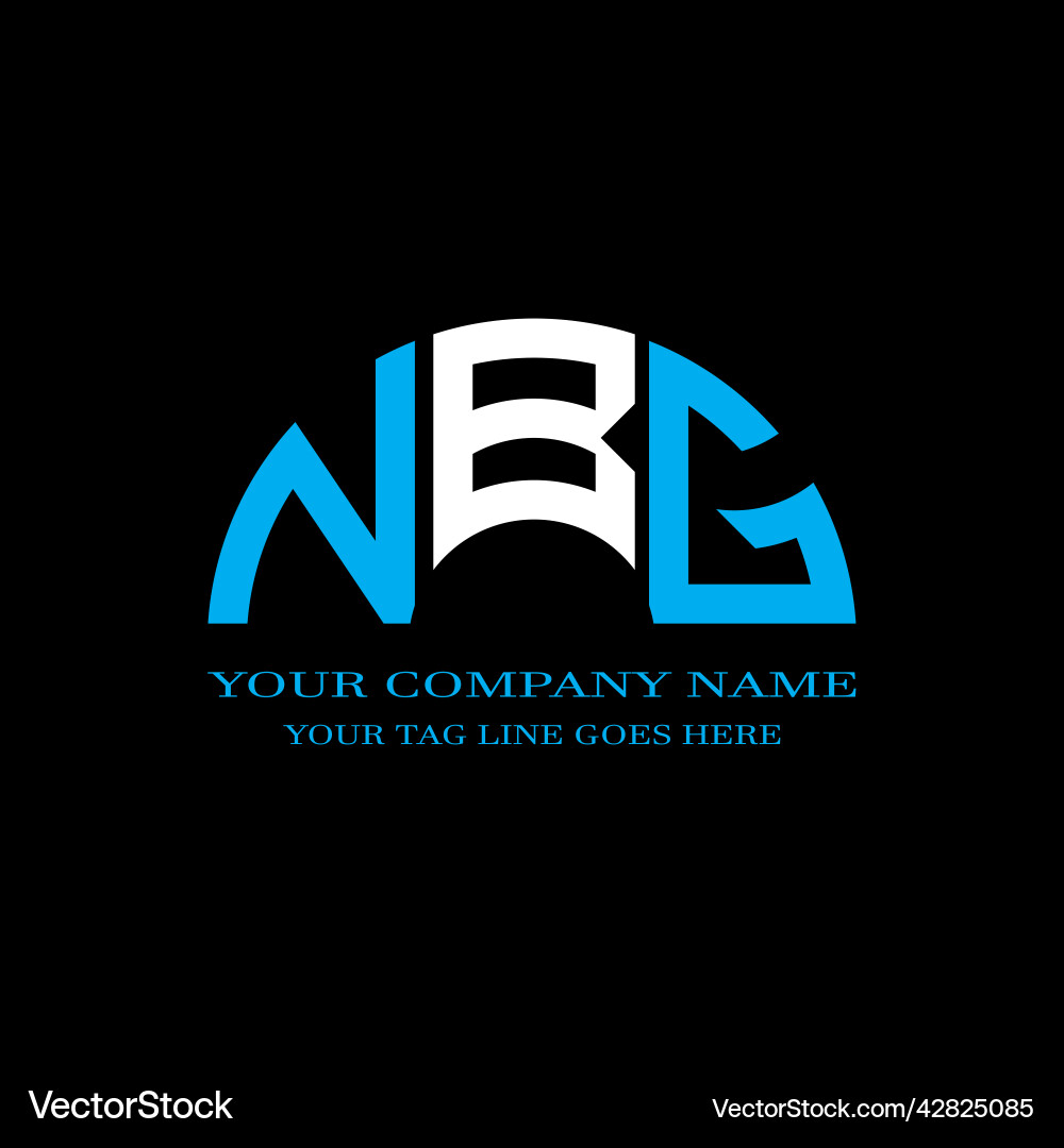 Nbg letter logo creative design with graphic Vector Image