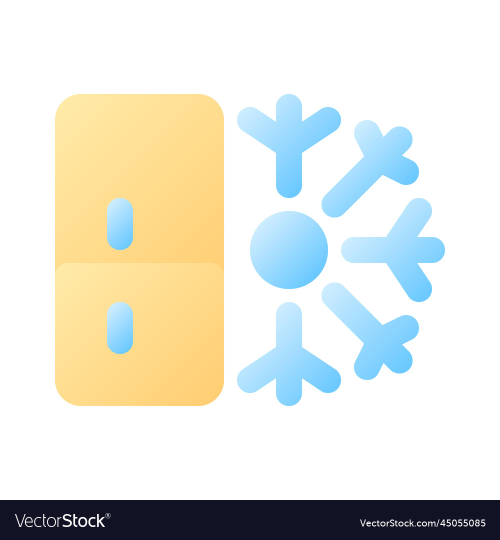 Refrigerator pixel perfect flat gradient color ui Vector Image Refrigerator pixel perfect flat gradient color ui Vector Image