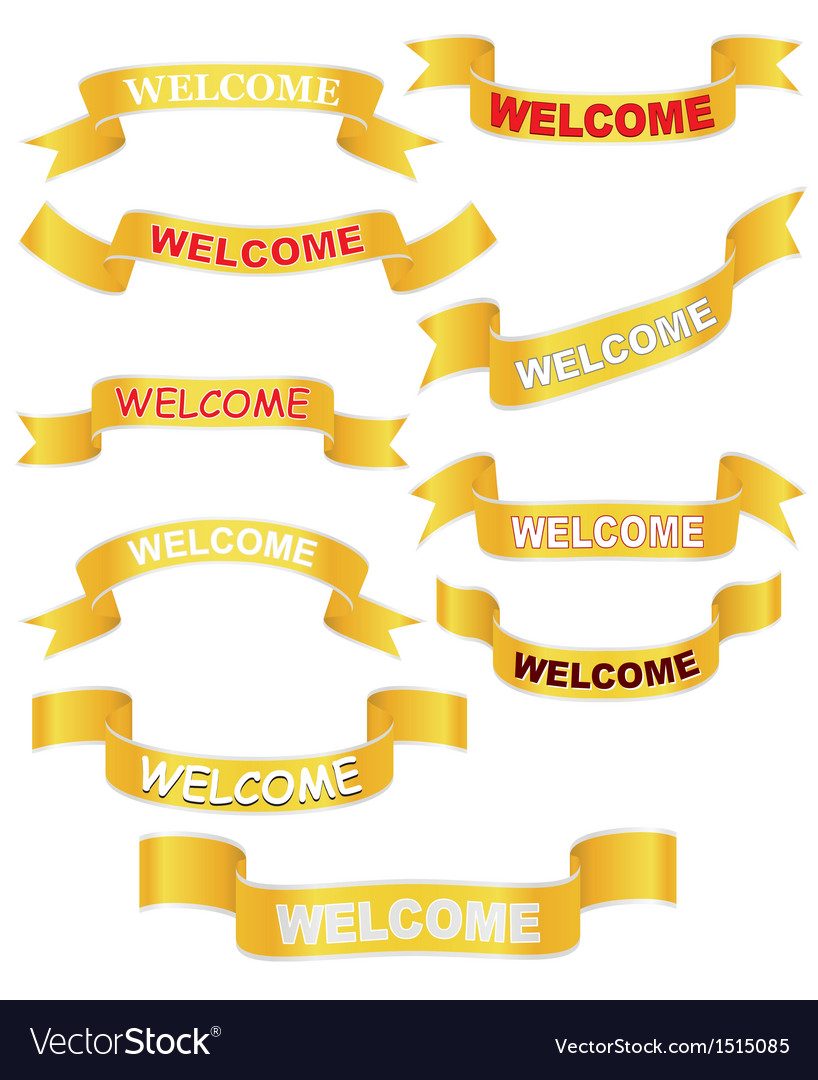 Set welcome banners Royalty Free Vector Image - VectorStock