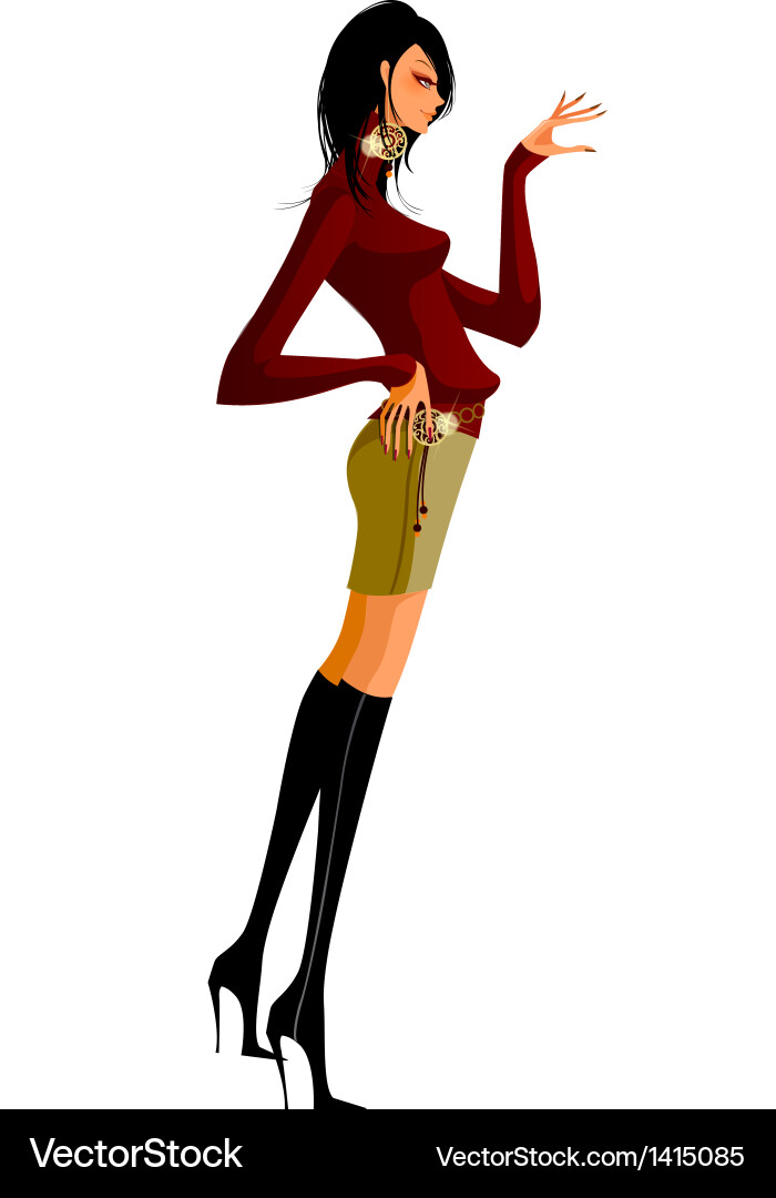 Side view of woman Royalty Free Vector Image - VectorStock