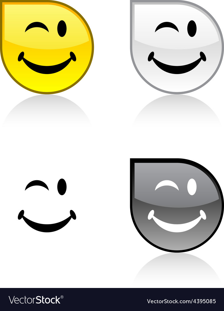 Smiley button Royalty Free Vector Image - VectorStock