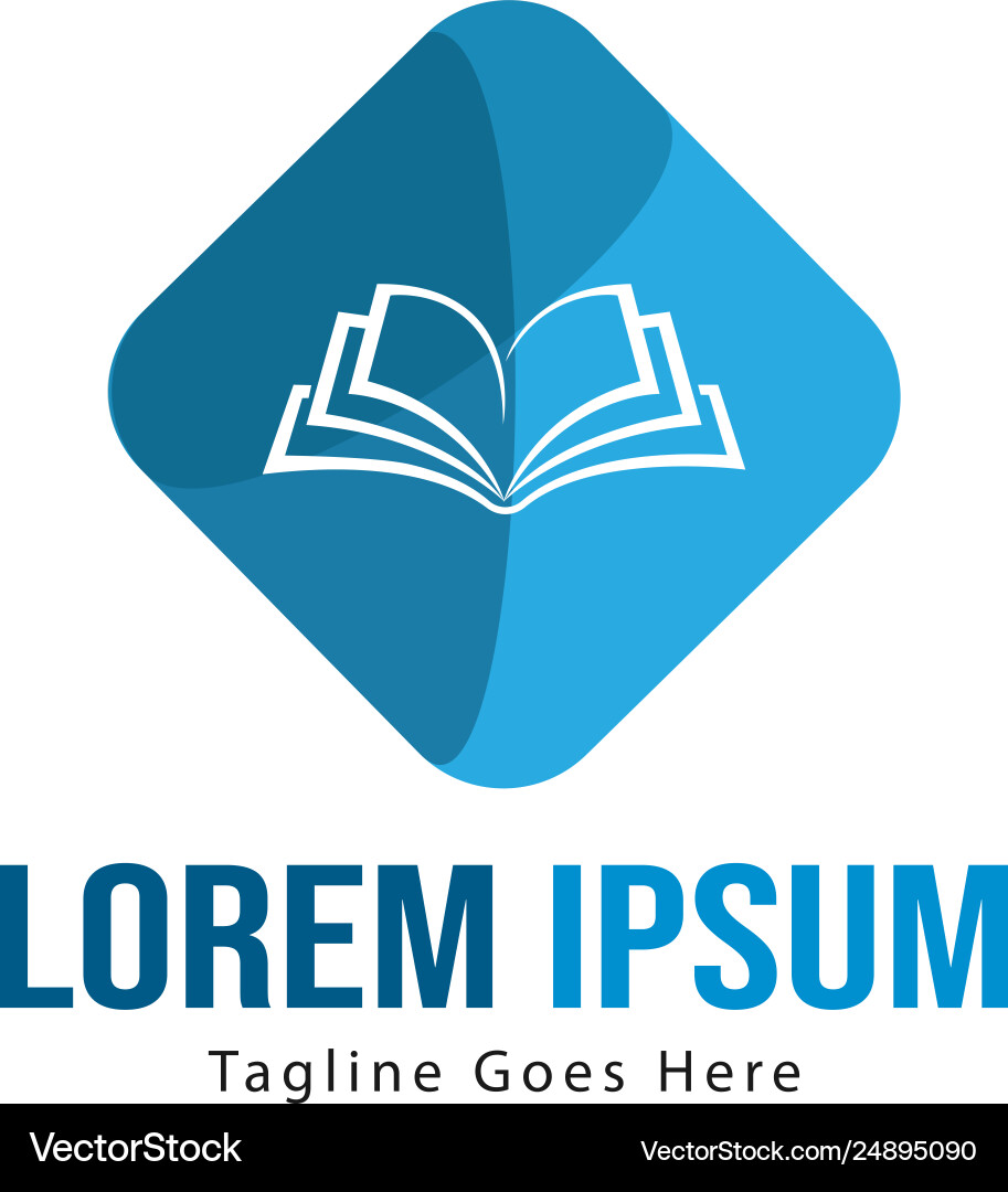Book logo template design minimalist logo Vector Image