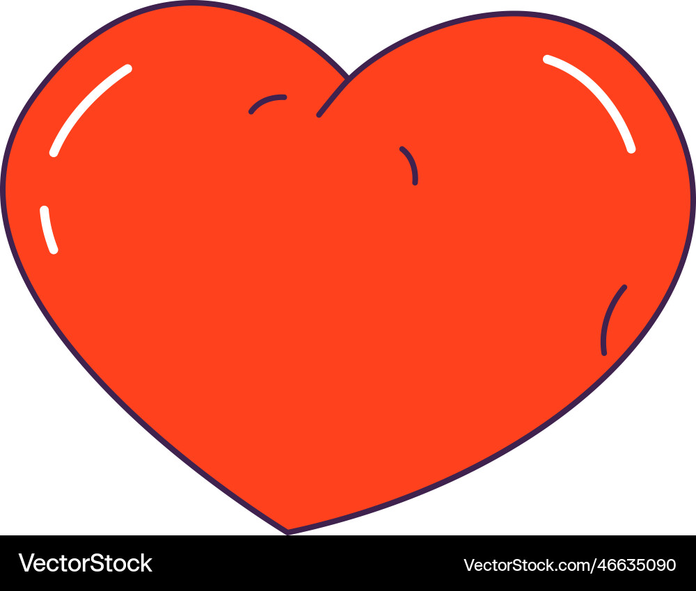 Cartoon heart icon Royalty Free Vector Image - VectorStock