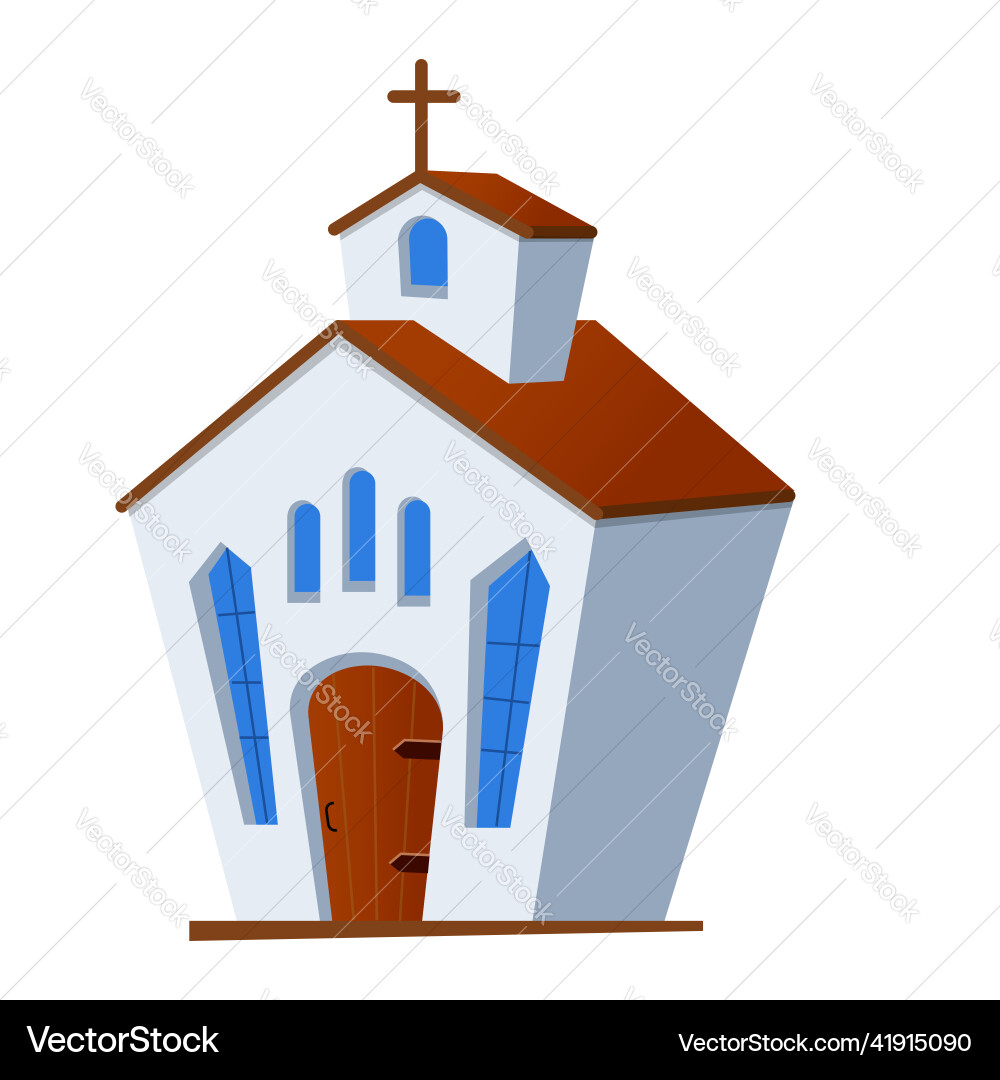 Christian church - modern flat design single Vector Image