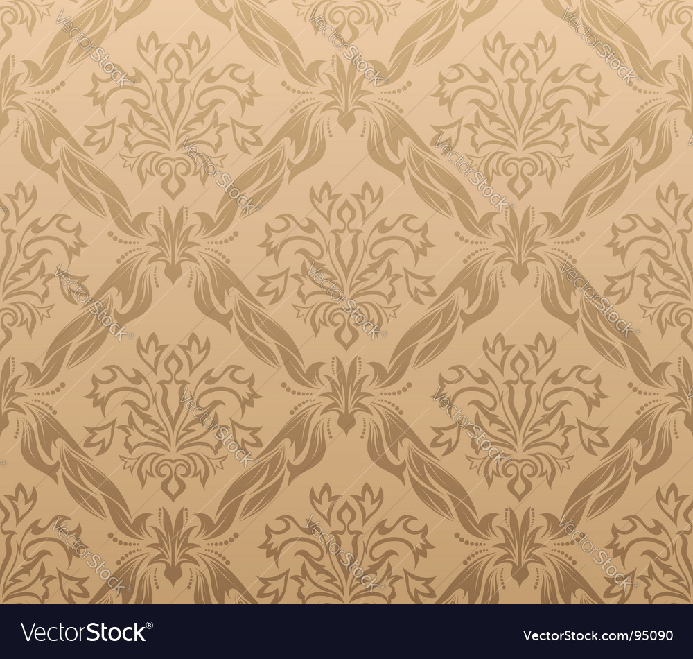 Damask pattern Royalty Free Vector Image - VectorStock