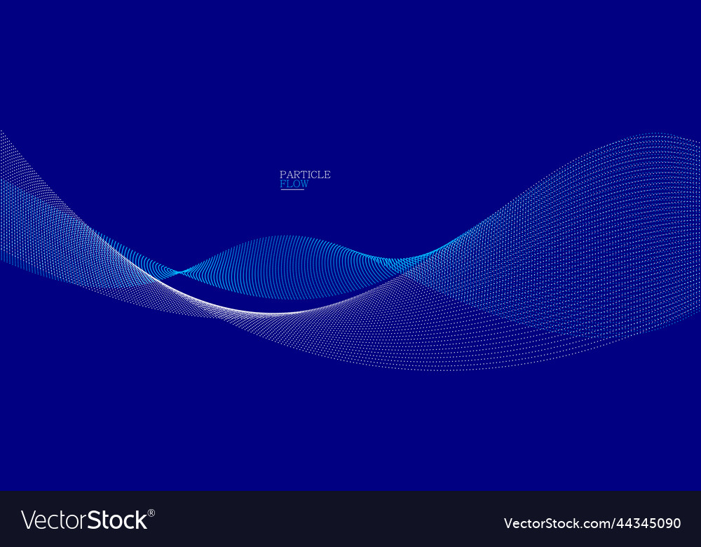 Dark blue airy particles flow design abstract Vector Image Dark blue airy particles flow design abstract Vector Image