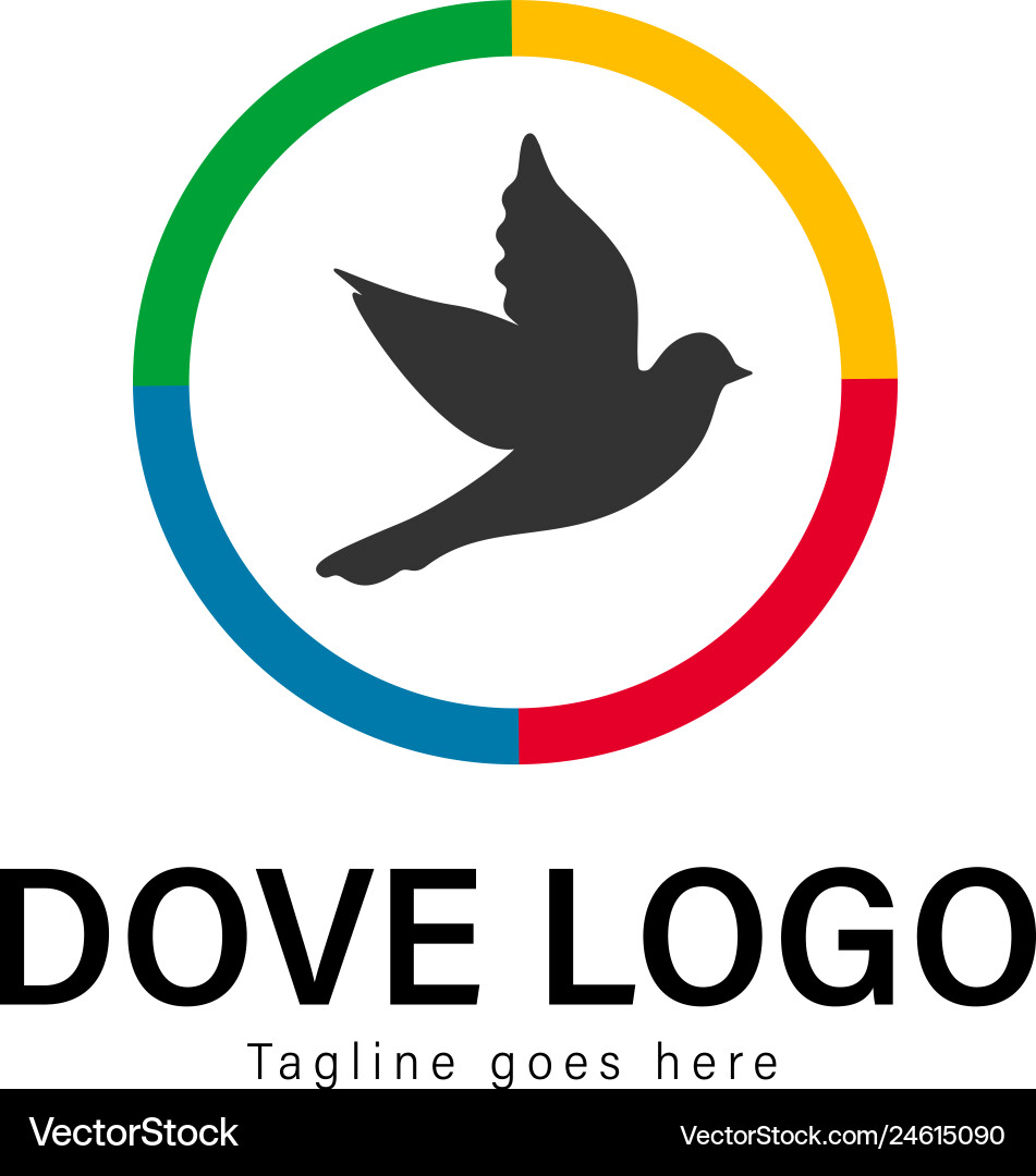 Dove logo template design logo with modern Vector Image