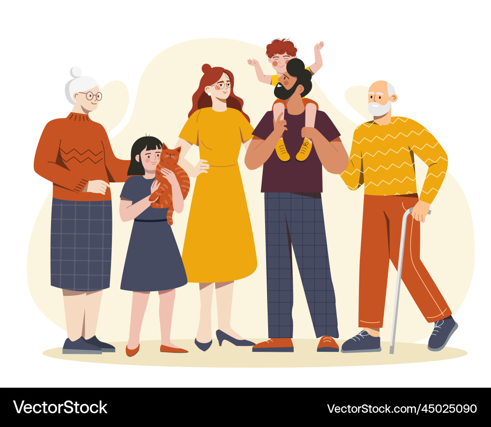 Happy family concept Royalty Free Vector Image