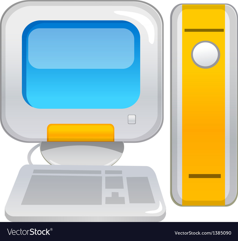 Icon computer Royalty Free Vector Image - VectorStock