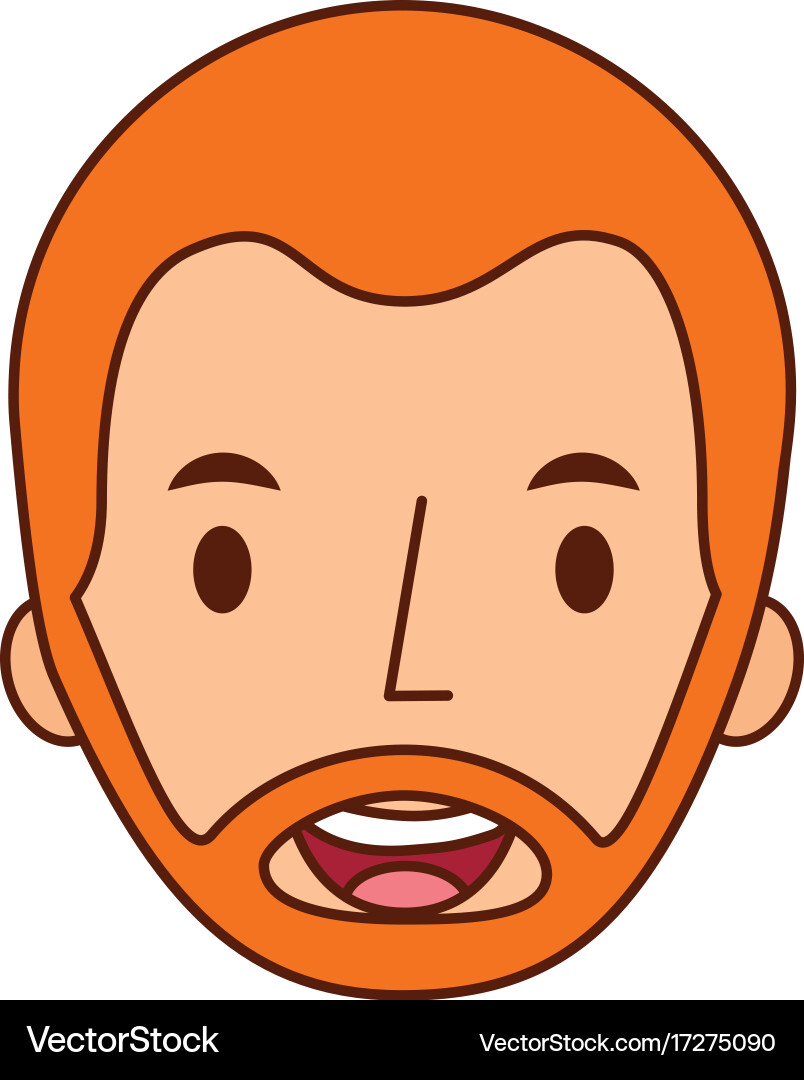 Man avatar face male smiling image Royalty Free Vector Image