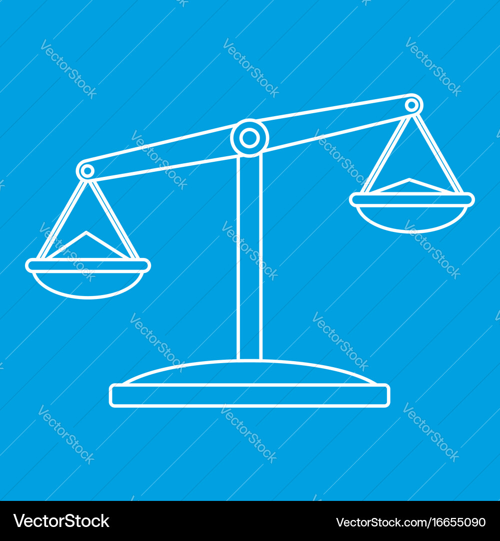 Pharmaceutical scales icon outline style Vector Image