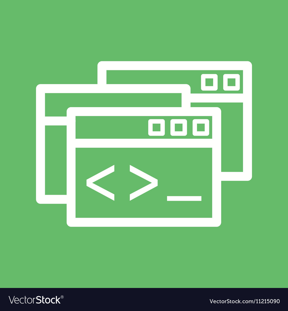 Programming Windows Royalty Free Vector Image - VectorStock