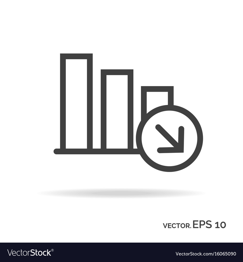 Regression graph outline icon black color Vector Image Regression graph outline icon black color Vector Image