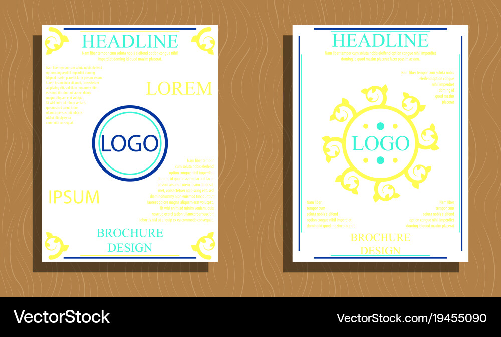 Set of layout background for art template Vector Image