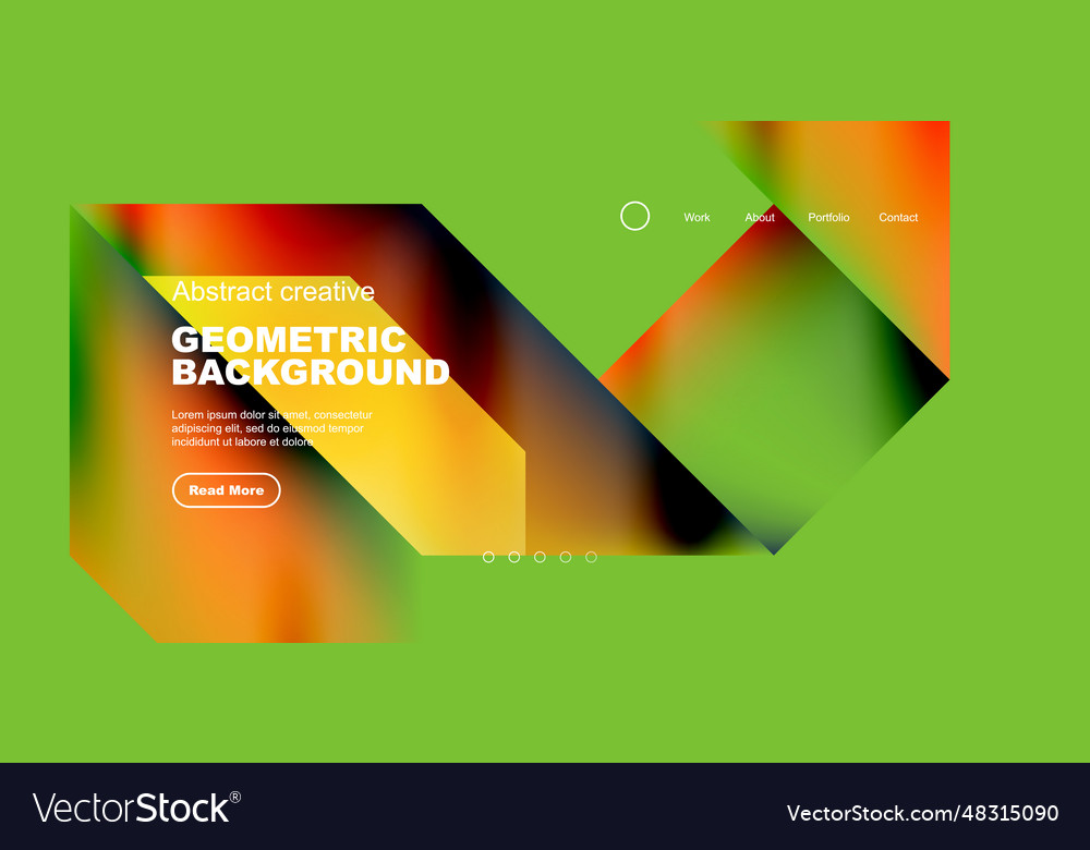 Triangles With Fluid Gradients Abstract Landing Vector Image