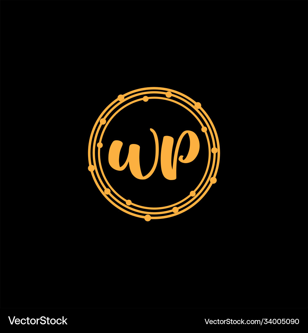 W p letter logo abstract design Royalty Free Vector Image