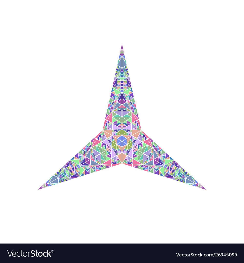 Colorful Polygonal Isolated Tiled Mosaic Ornament Vector Image