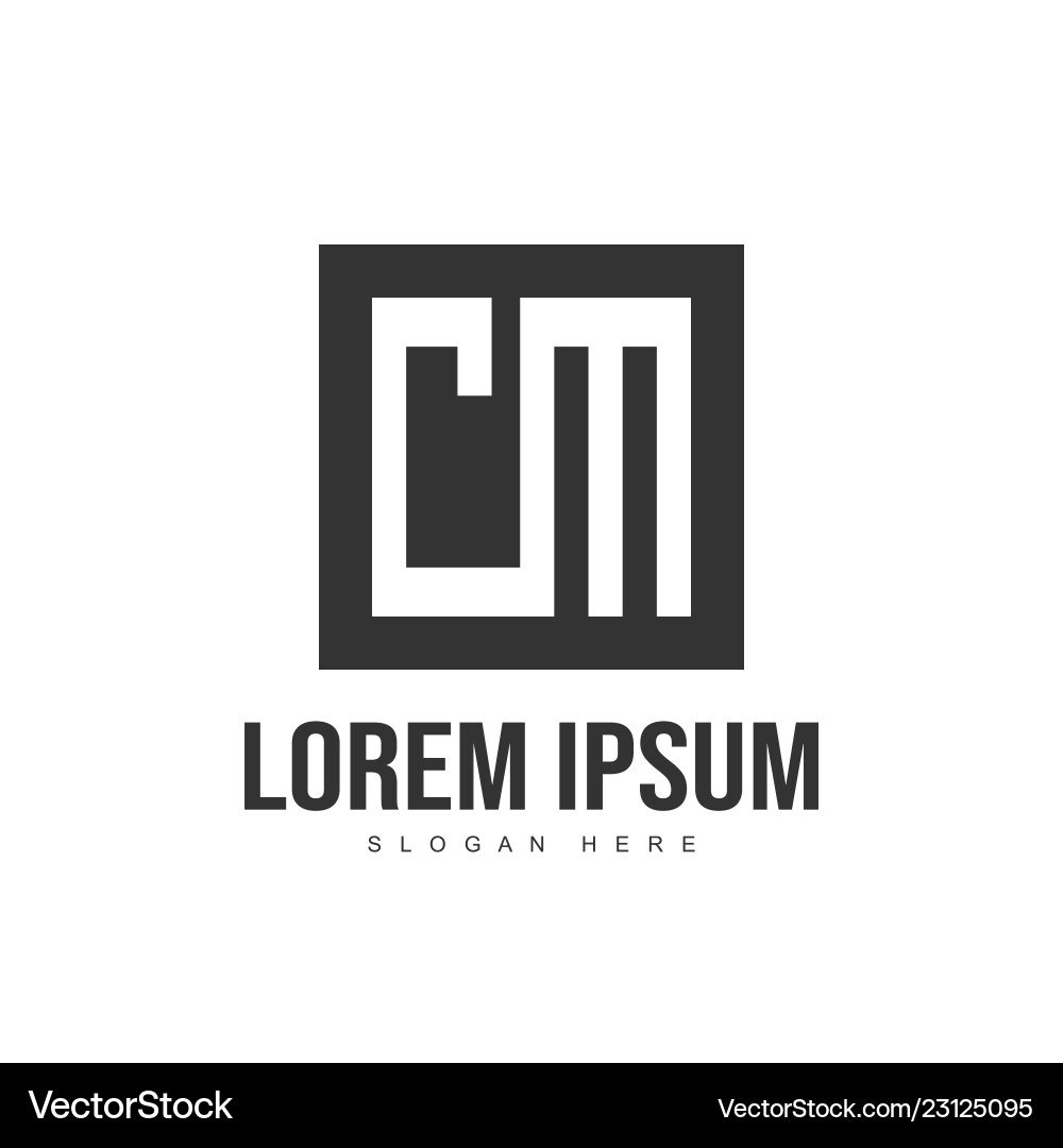 Initial letter logo template minimalist letter Vector Image