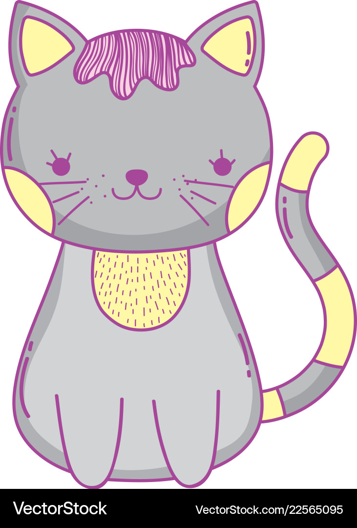 Kitty cat cartoon Royalty Free Vector Image - VectorStock