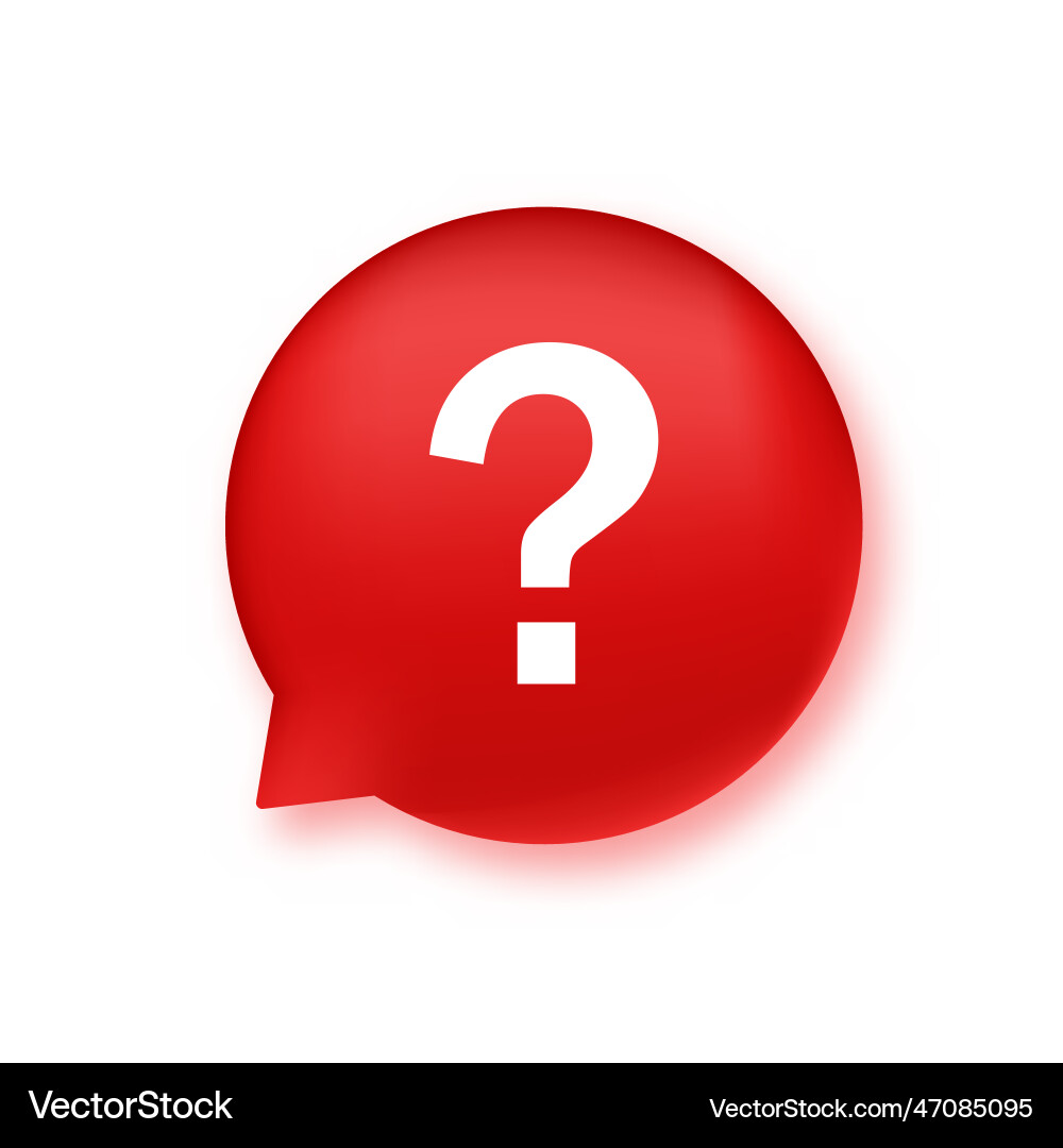 Question bubble icon ask survey Royalty Free Vector Image