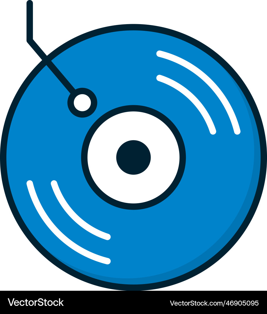 Vinyl record icon design templates Royalty Free Vector Image