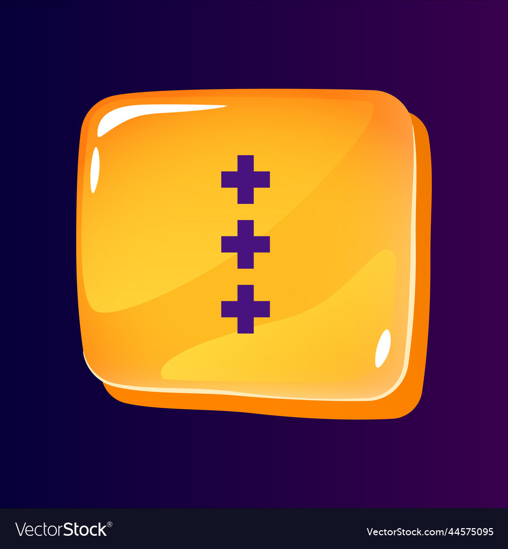 Webpage options glossy ui button with pixelated Vector Image