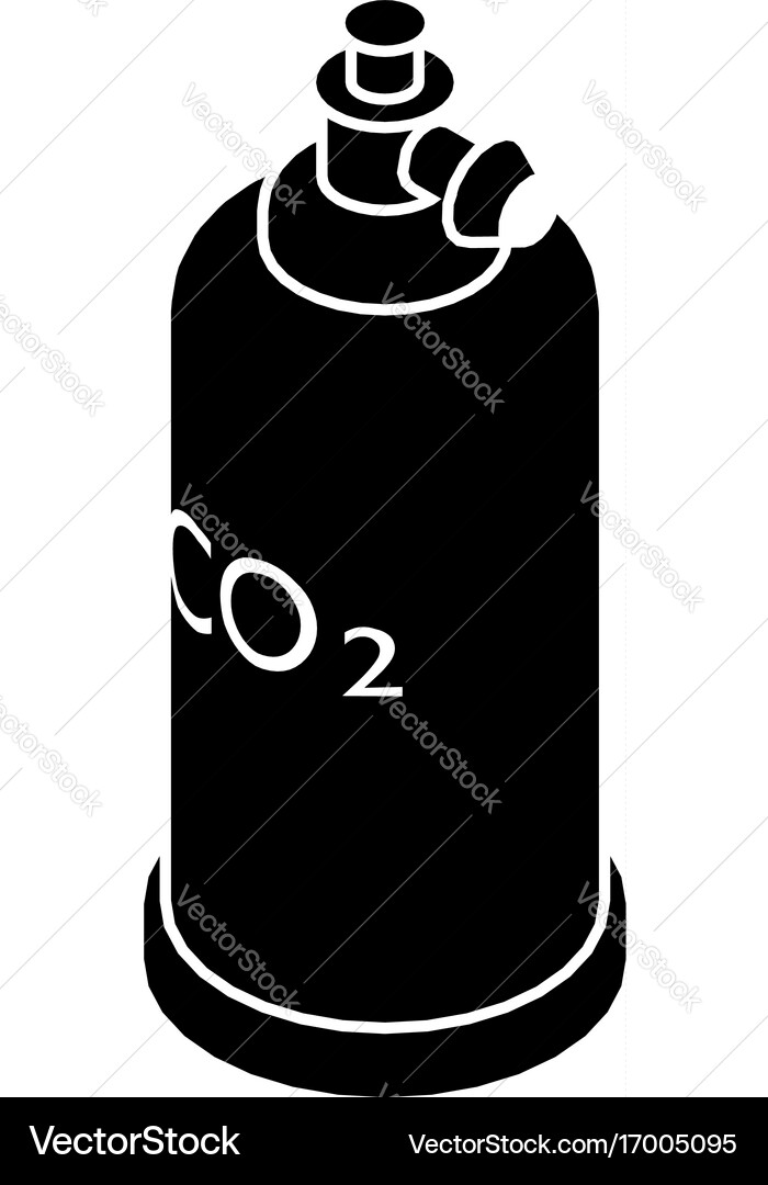Welding cylinder co2 icon simple black style Vector Image