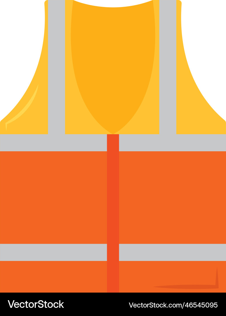 Yellow construction vest uniform Royalty Free Vector Image