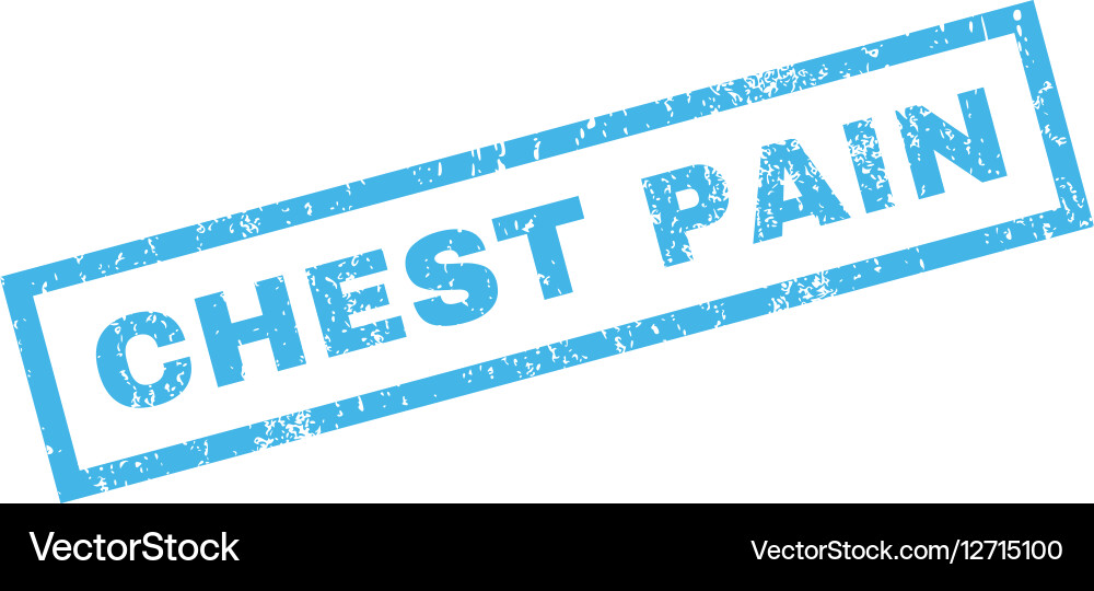 Chest pain rubber stamp Royalty Free Vector Image