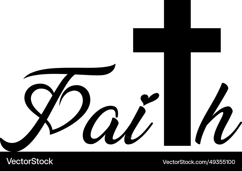 Christian faith typography for print Royalty Free Vector