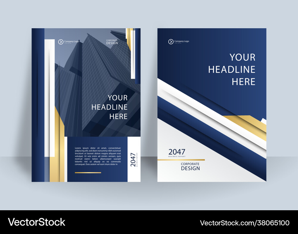 Corporate business cover template design set Vector Image