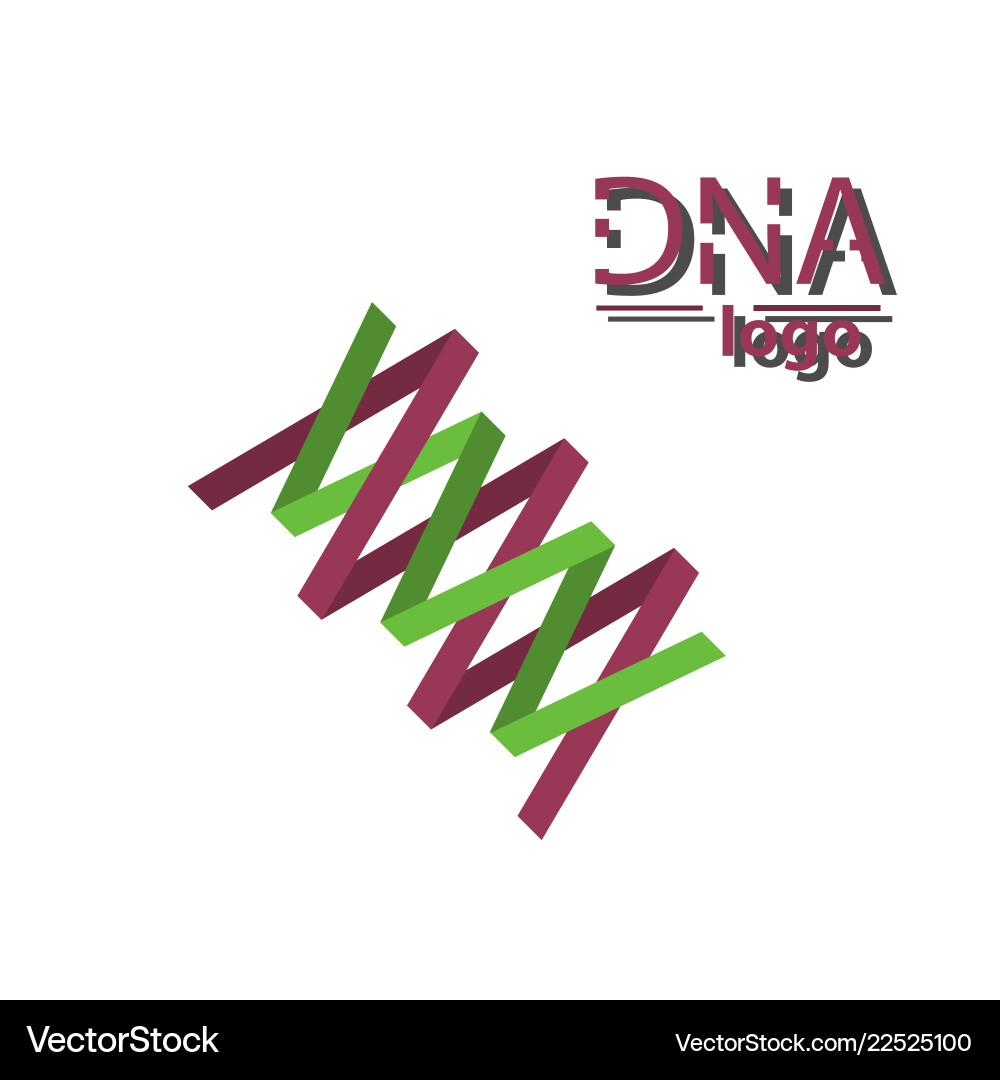 Dna helix logo template genetics design biological