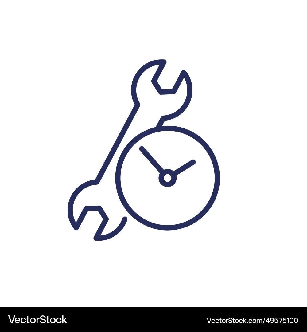 Fast repair line icon on white Royalty Free Vector Image