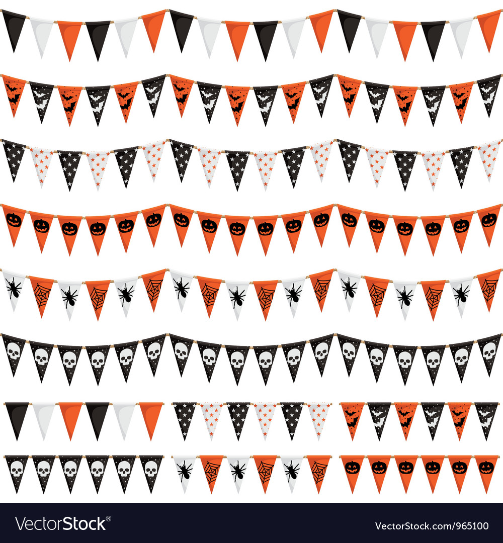 Halloween bunting Royalty Free Vector Image - VectorStock