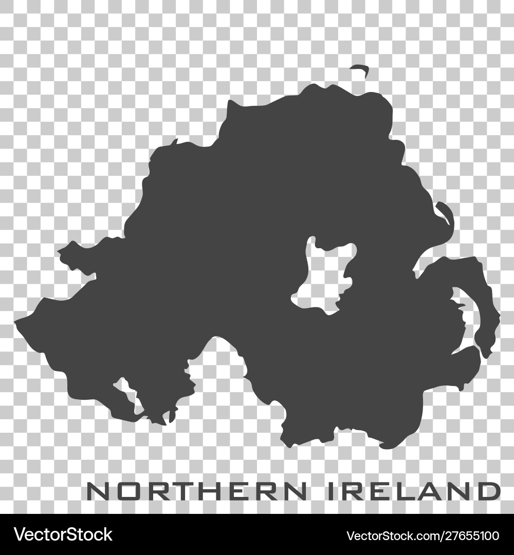 Icon map northerns ireland on transparent Vector Image