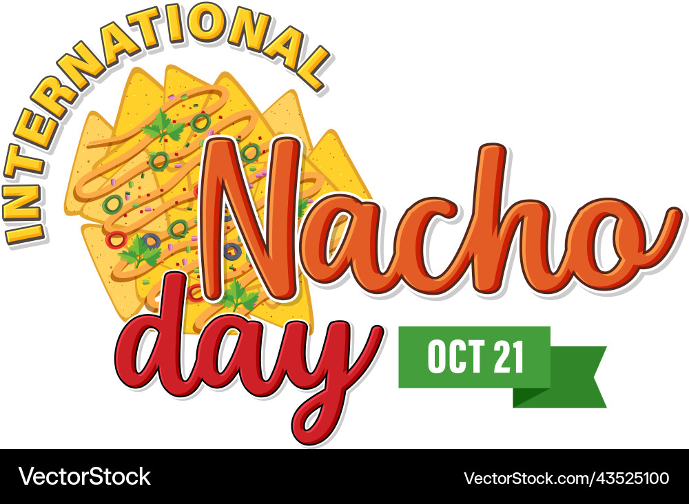 International nacho day banner design Royalty Free Vector