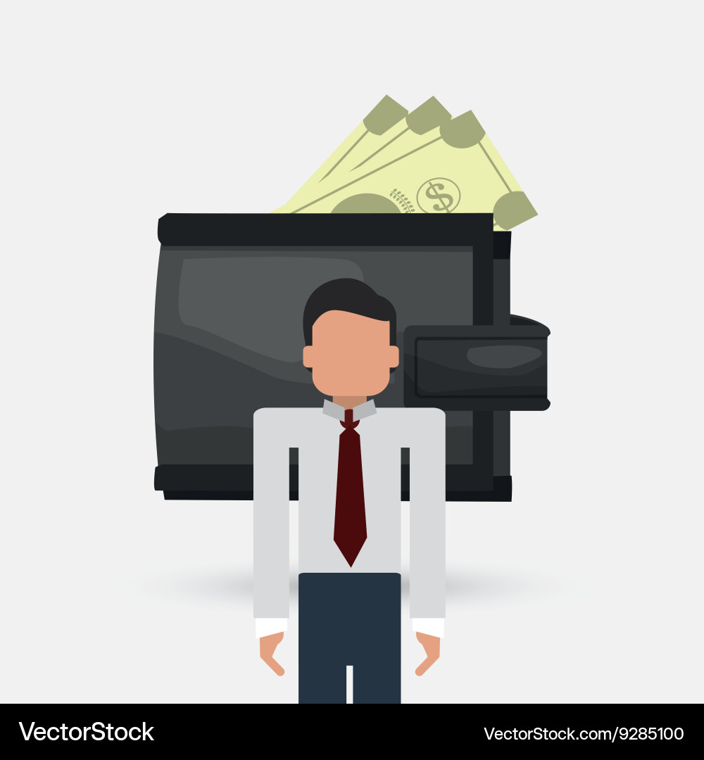 Money design financial item icon white Royalty Free Vector