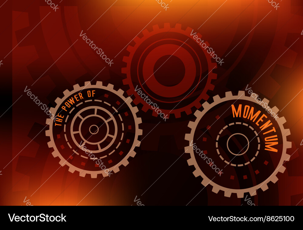 Power of momentum Royalty Free Vector Image - VectorStock