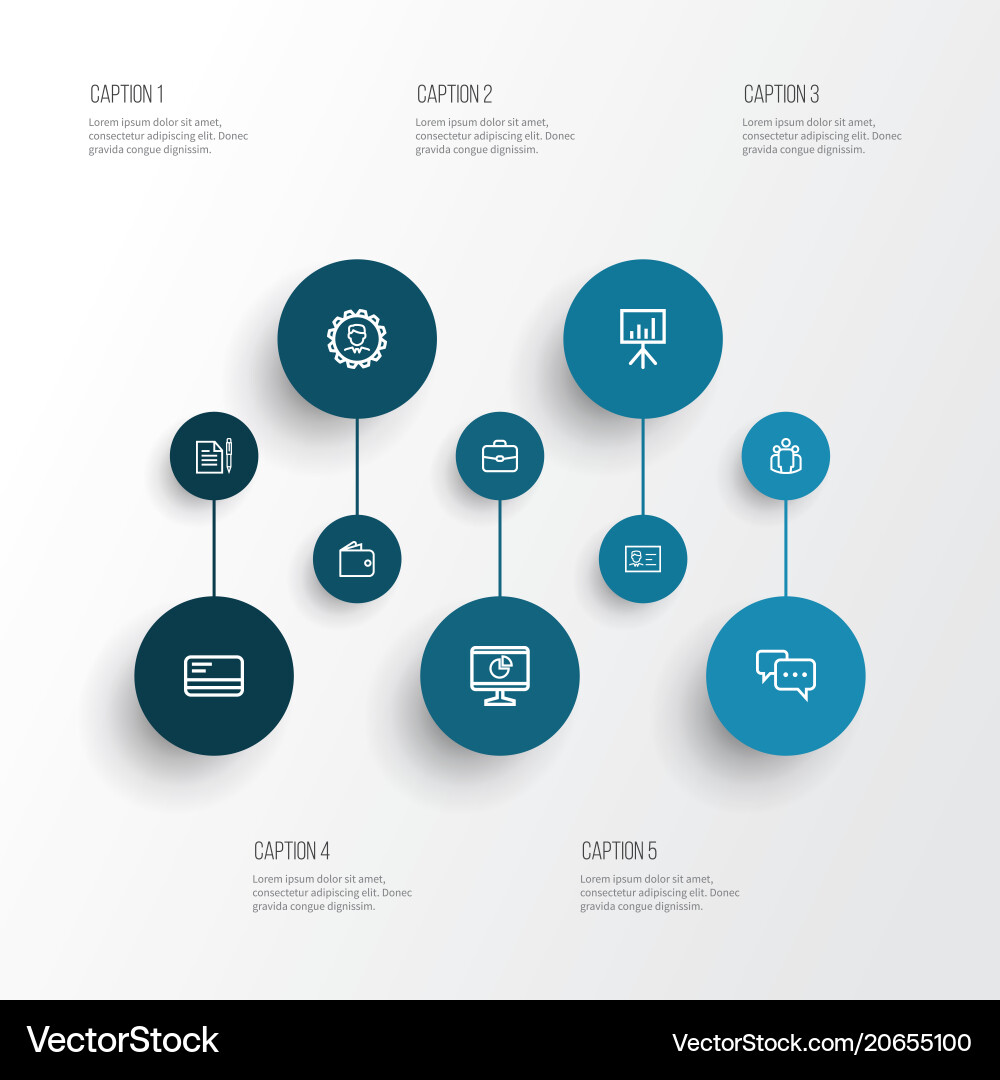 Trade icons line style set with identification Vector Image