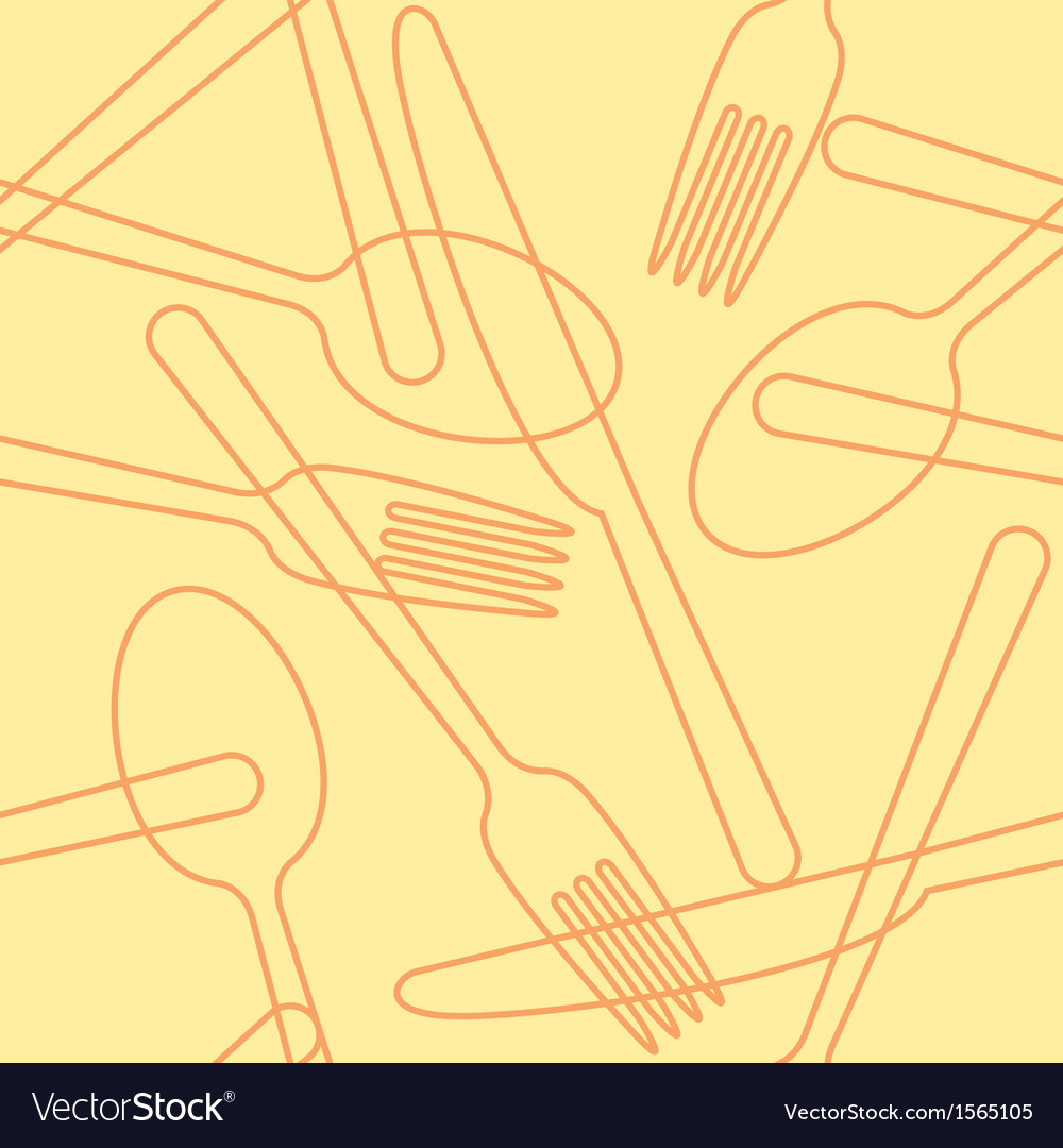 Cutlery pattern Royalty Free Vector Image - VectorStock