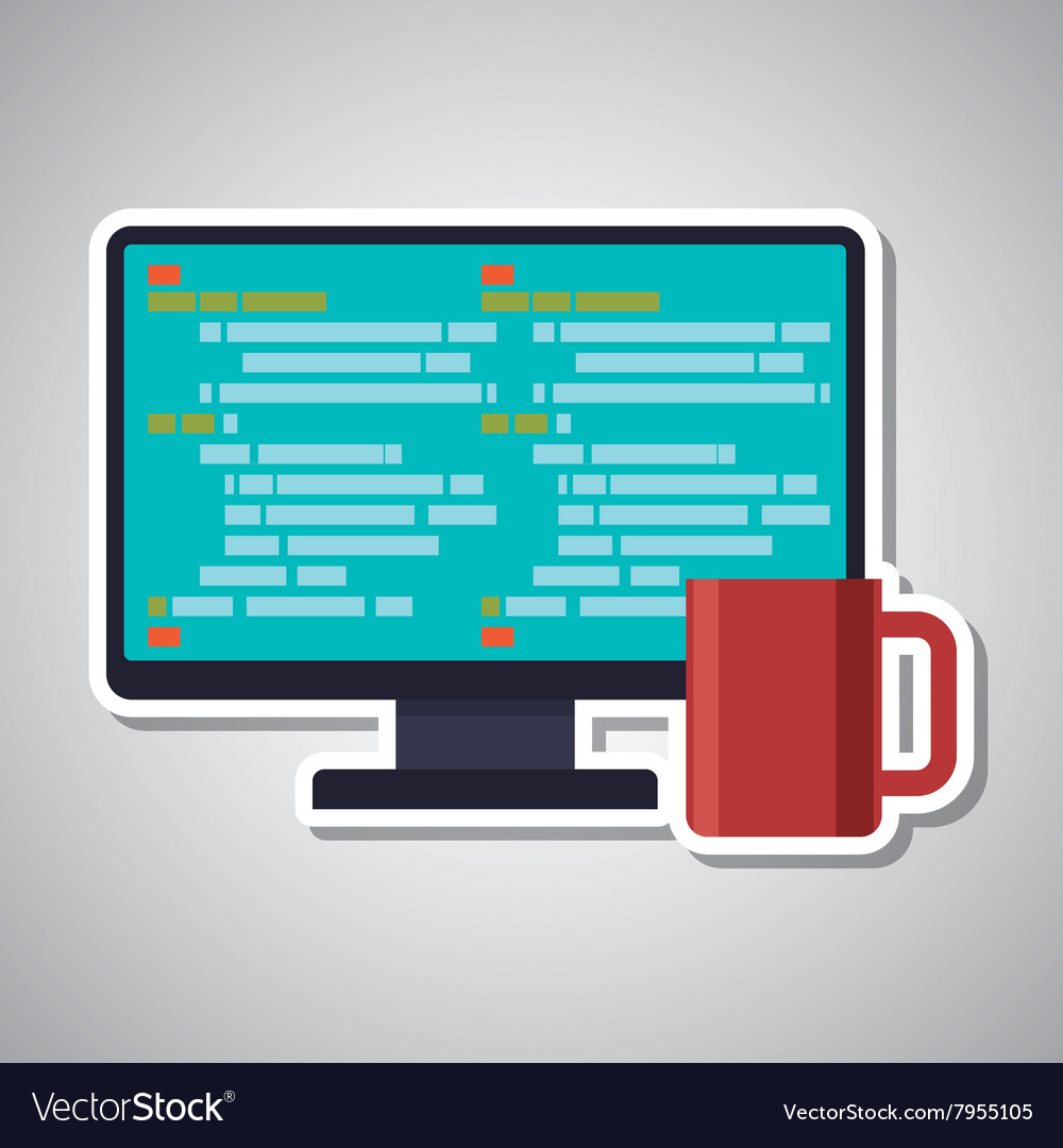 Development and software design Royalty Free Vector Image