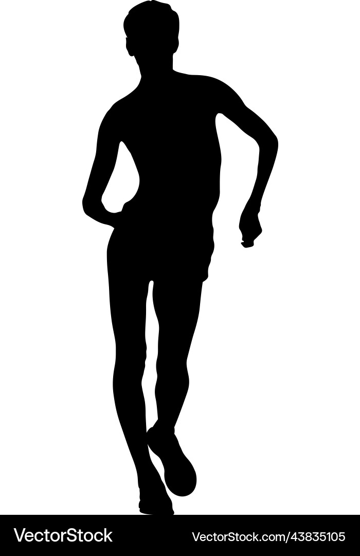 Female athlete racewalking Royalty Free Vector Image