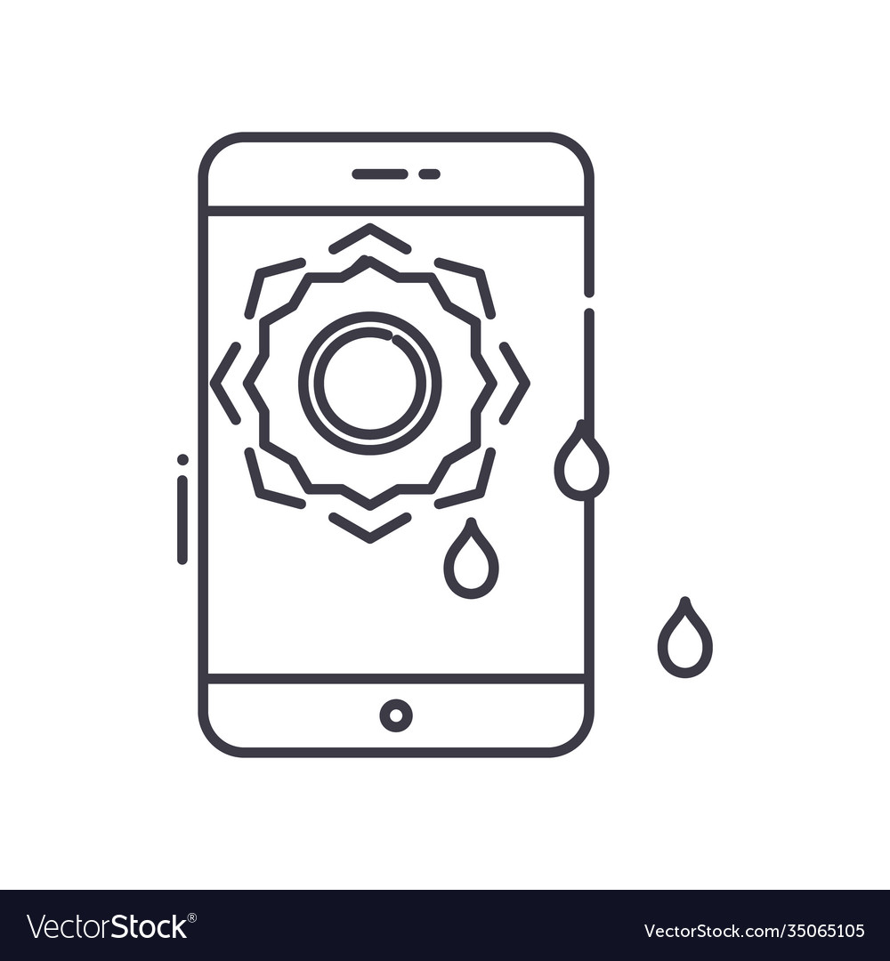 Forecast application icon linear isolated Vector Image