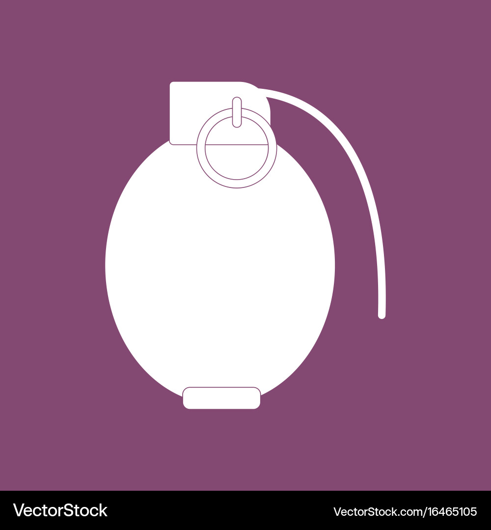 Icon military hand grenade Royalty Free Vector Image