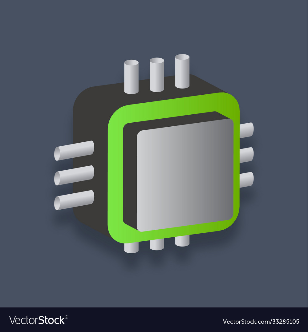 Microchip processor Royalty Free Vector Image - VectorStock