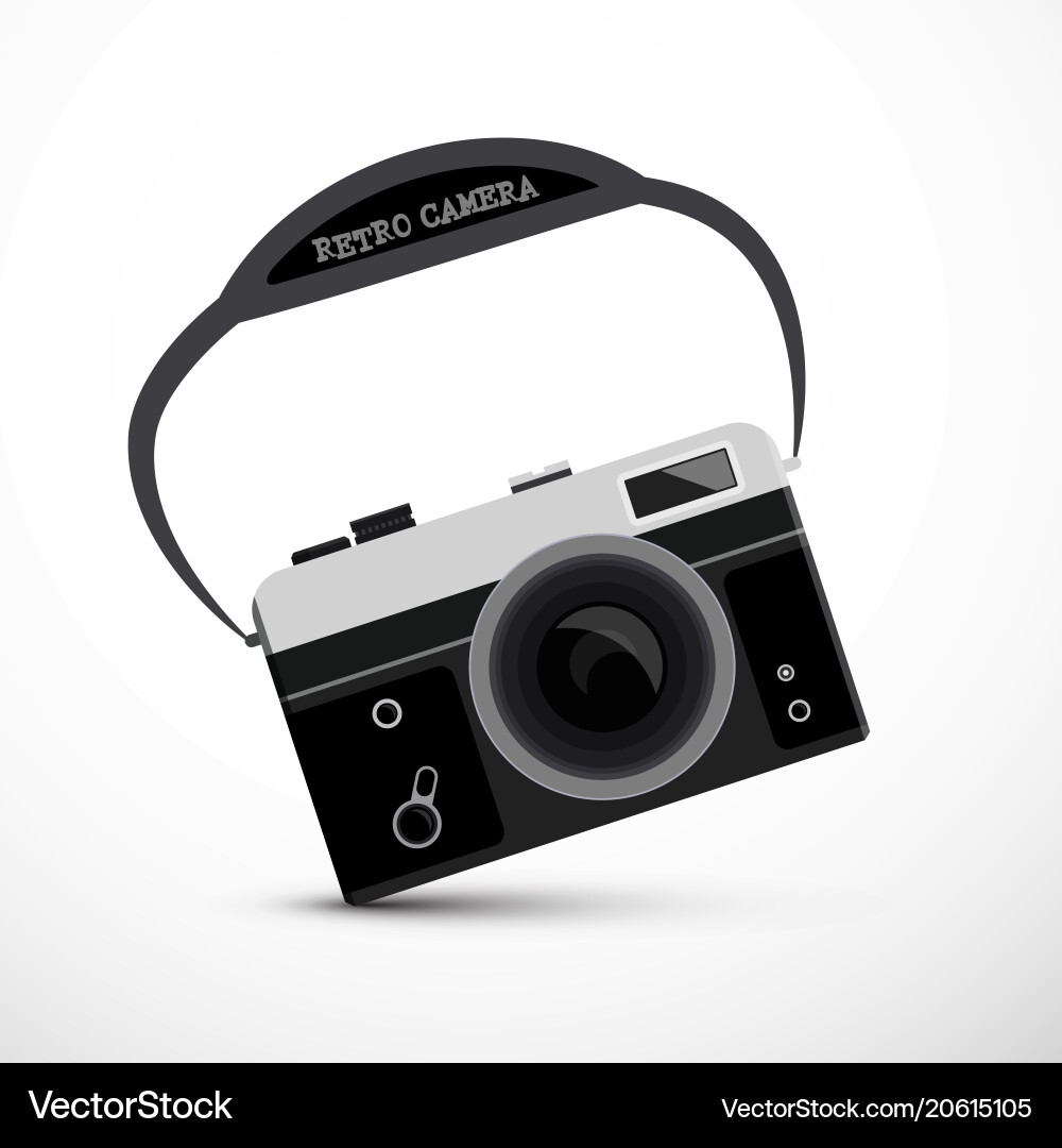 Retro film or digital camera Royalty Free Vector Image