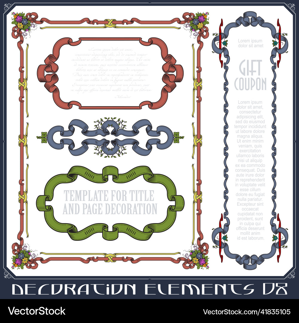 Set of calligraphic design elements and page decor